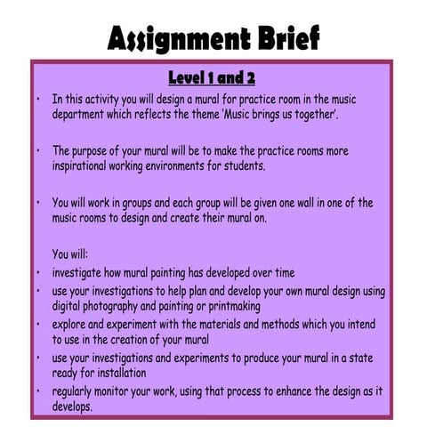 Assignment brief | PPT