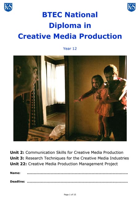 Assignment Brief (Component One) | PDF