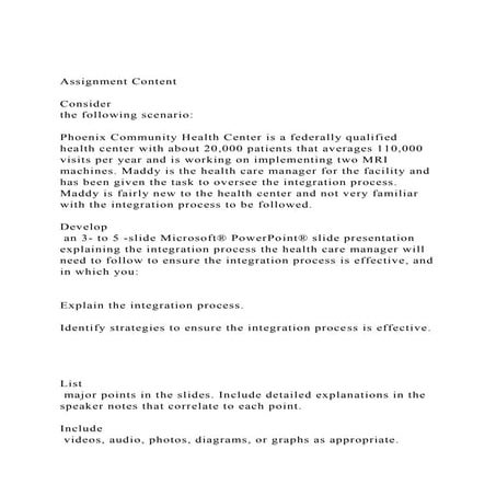 Assignment ContentConsider the following scenarioPhoe.docx