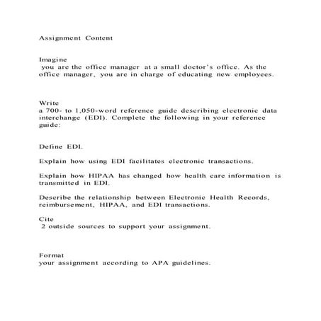 Assignment ContentImagine you are the office manager at a sm | PDF