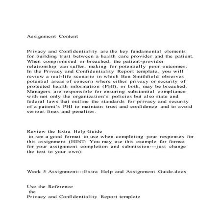 Assignment content privacy and confidentiality are the key | PDF
