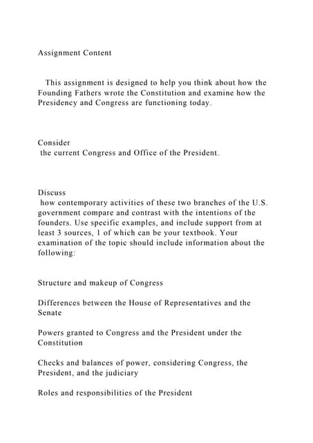 Assignment Content This Assignment Is Designed To Help You Tdocx