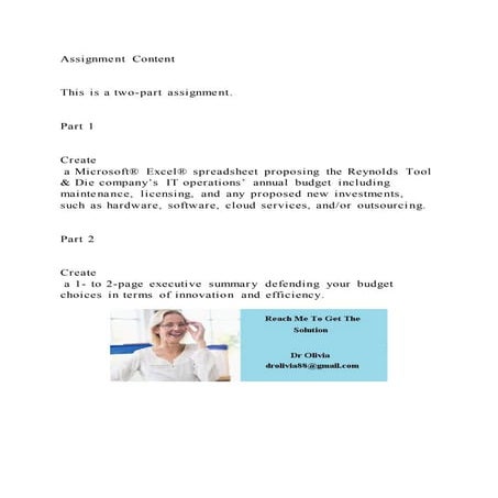 Assignment ContentThis is a two-part assignment.Part 1 | PDF