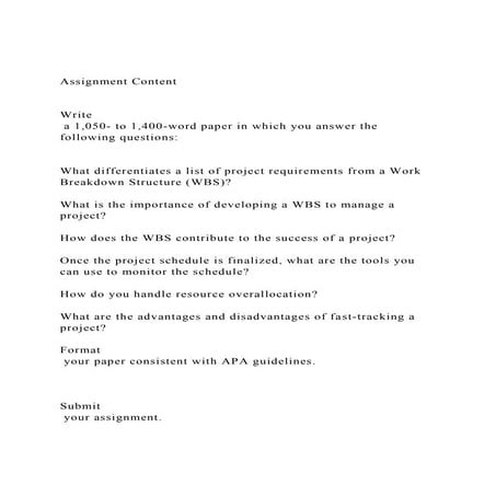 Assignment ContentWrite a 1,050- to 1,400-word paper in .docx
