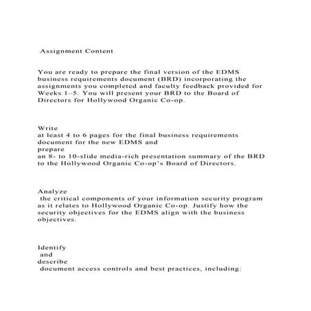 Assignment Content This week, you will continue buildin.docx