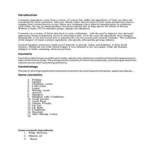 Assignment-cosmetology | DOCX