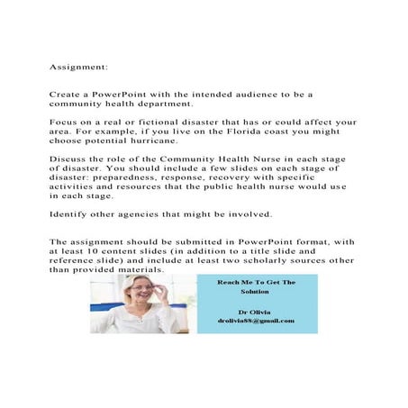 AssignmentCreate a PowerPoint with the intended audience .docx