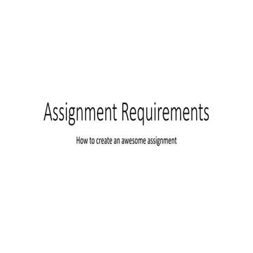 Assignment criteria | PPTX