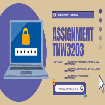 ASSIGNMENT CYBERSECURITY ESSENTIALSsssss | PDF
