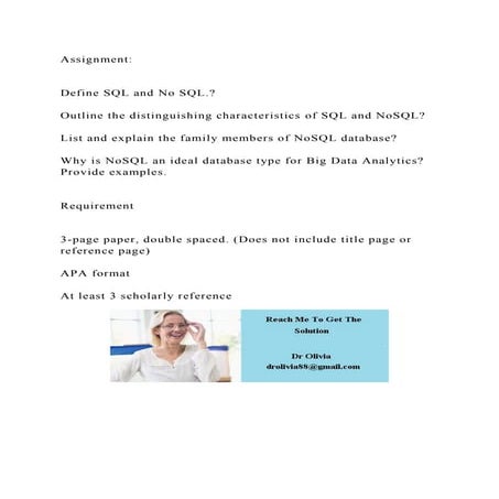 AssignmentDefine SQL and No SQL.Outline the distinguishi.docx | Databases | Computer Software ...