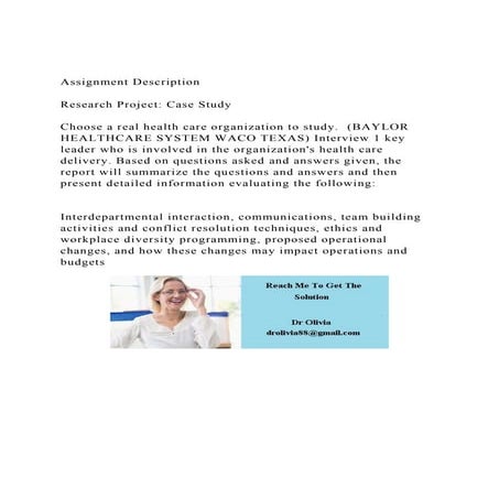 Assignment DescriptionResearch Project Case StudyChoose.docx