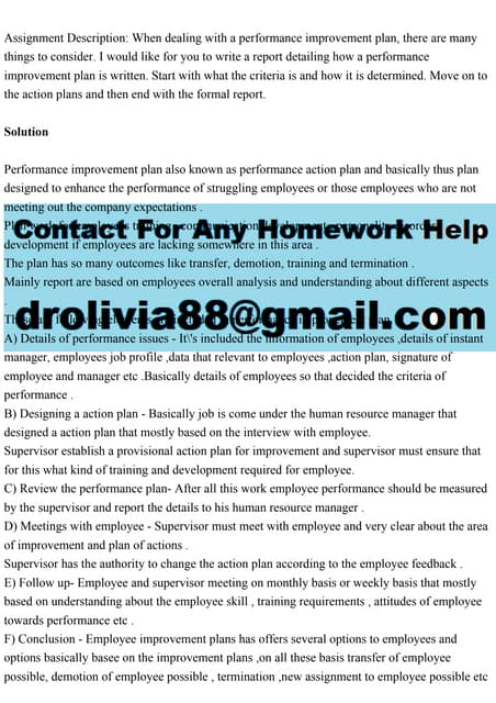 Employee Performance Improvement Plan (PIP) | PDF