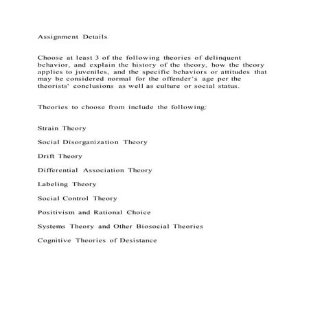 Assignment DetailsChoose at least 3 of the following theories | DOCX | Physics | Science