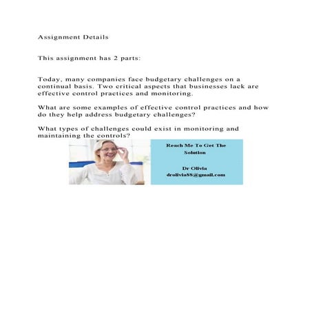 Assignment DetailsThis assignment has 2 partsToday, man.docx