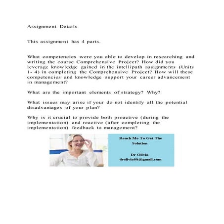 Assignment Detailsthis Assignment Has 4 Parts What Compe Pdf
