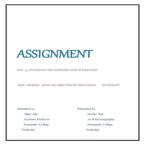 ONLINE ASSIGNMENT | PDF