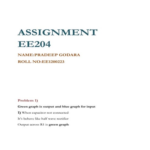 Assignment ee204 | PDF