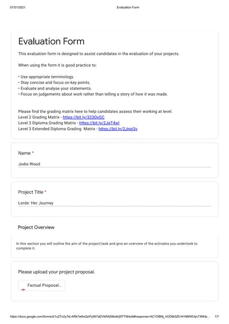 Extended Project Evaluation AO4 (Evaluating the project) | PPT