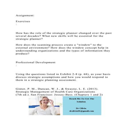AssignmentExercises How has the role of the strategic .docx