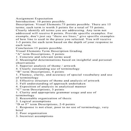 Assignment Expectation Introduction 10 points possible.Descri.docx