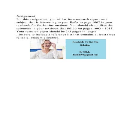 AssignmentFor this assignment, you will write a research report on.docx