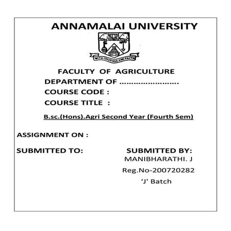 Assignment front (1) | PDF