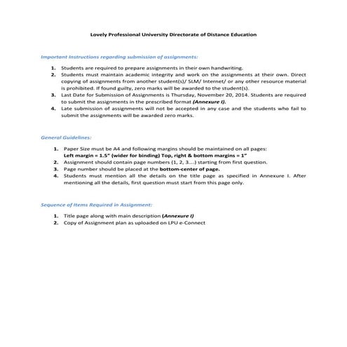 Assignment guidelines for students 20.8.2014 | PDF