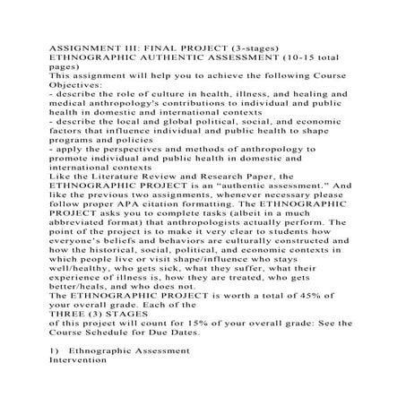 ASSIGNMENT III FINAL PROJECT (3-stages) ETHNOGRAPHIC AUTHENTIC ASSE.docx