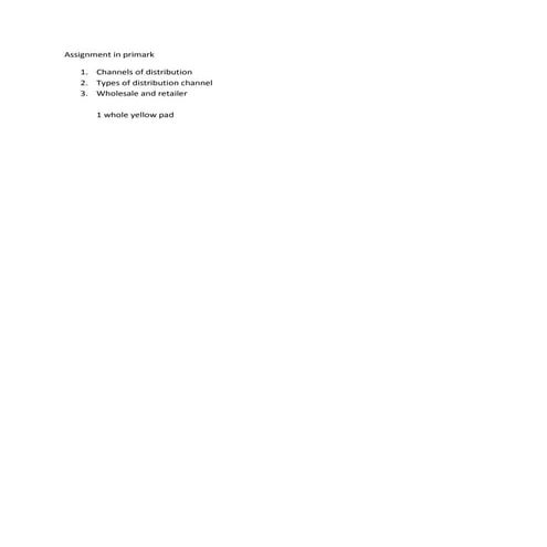 Assignment in primark | DOCX