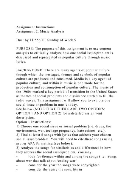 Music has long been used by movements seeking social change. In the.docx