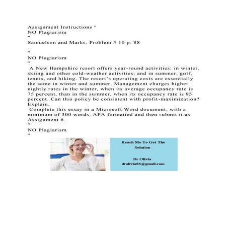 Assignment Instructions NO PlagiarismSamuelson and Marks, Pr.docx