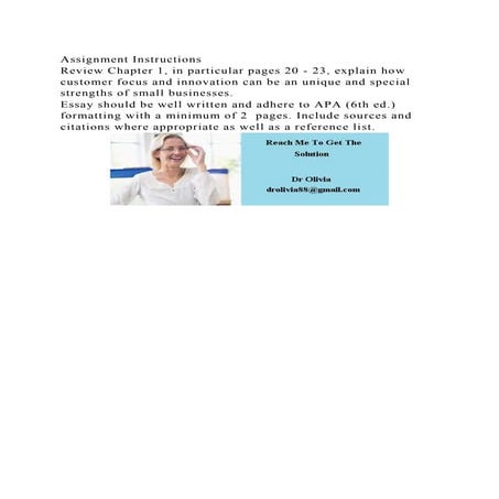 Assignment InstructionsReview Chapter 1, in particular pages 20 - .docx