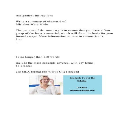 Assignment InstructionsWrite a summary of chapter 4 of Mistake.docx