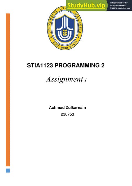 Assignment Java Programming 2 Pdf