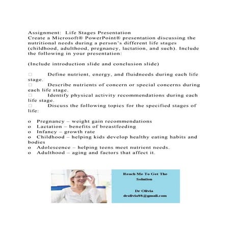 Assignment Life Stages PresentationCreate a Microsoft® PowerPo.docx