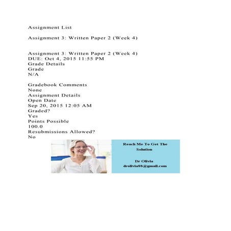 Assignment ListAssignment 3 Written Paper 2 (Week 4)Assig.docx