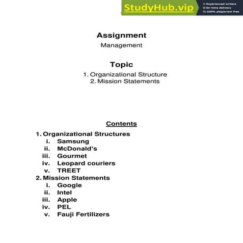 Assignment Management Topic | PDF | Business Administration | Business