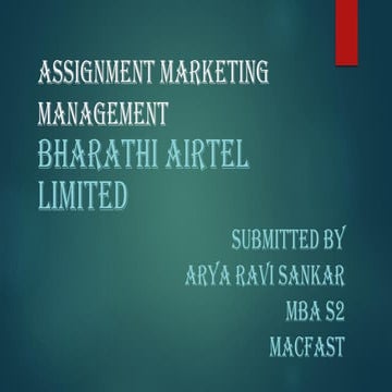 Assignment marketing management | PDF