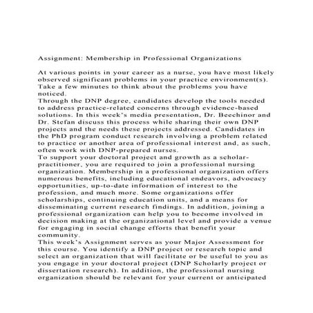 An Examination Of The Rigor And Value Of Final Scholarly Projects Completed By DNP Nursing ...