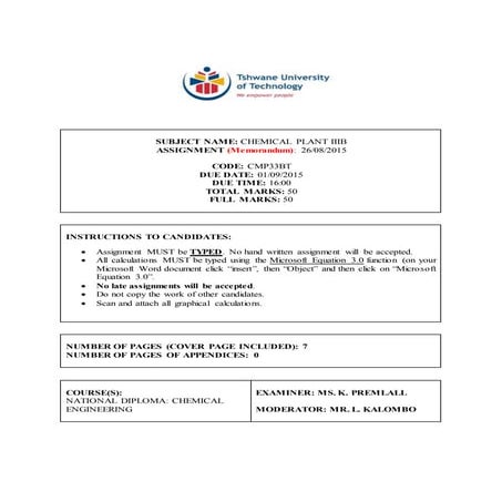 Particle Technology Assignment Memo Docx