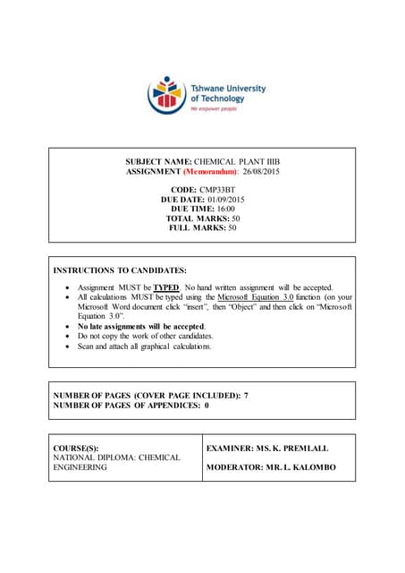 Particle Technology Assignment Memo Docx