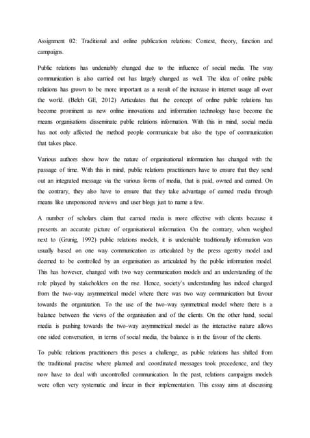 NEW TECHNOLOGIES IN PUBLIC RELATIONS | PDF | Business | Business and Finance