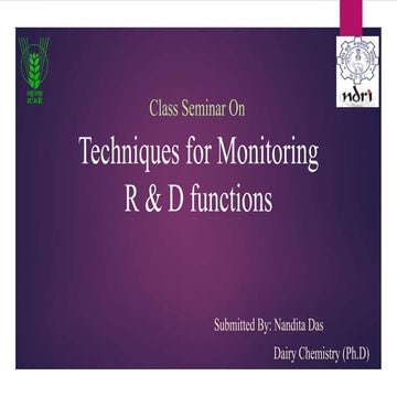 Monitoring R&D functions | PPT