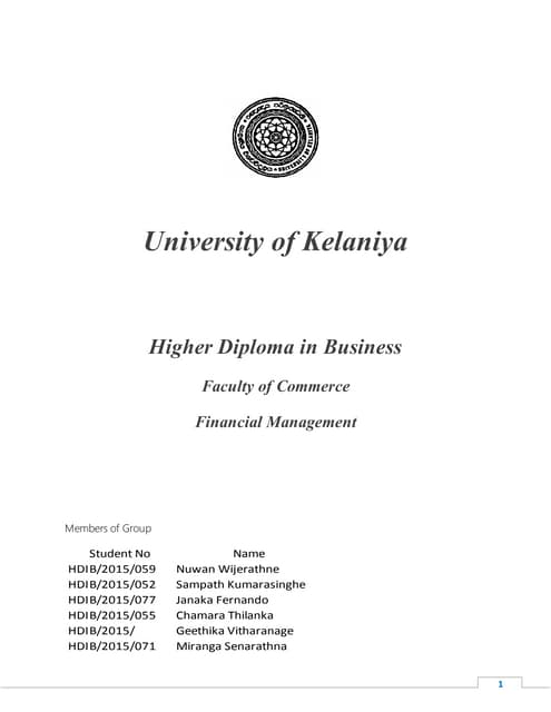 Financial Ration Analysis Assignment Pdf 2349