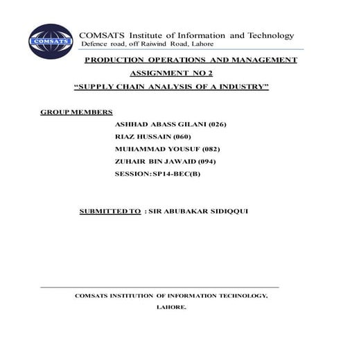 SUPPLY CHAIN ANALYSIS OF DG CEMENT - zbj | DOCX
