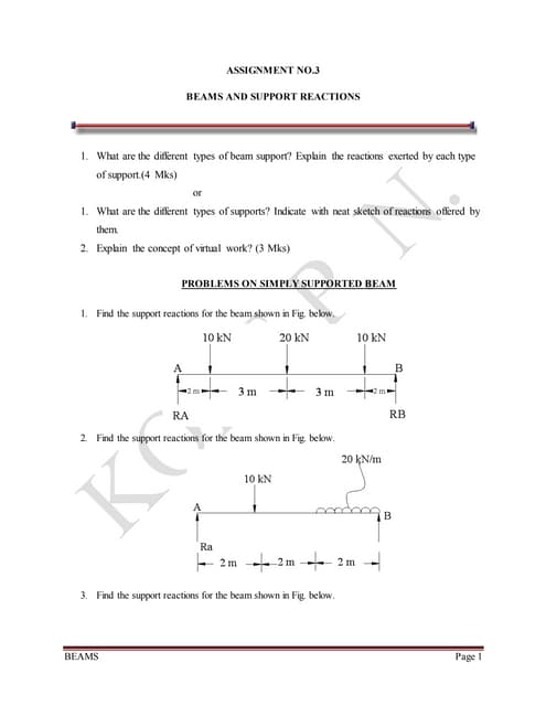 Problems on support reaction.pdf