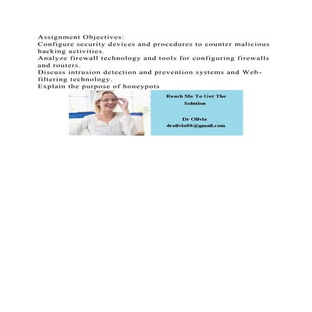 Assignment Objectives Configure security devices and procedures t.docx