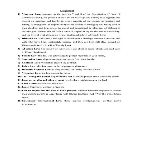 Assignment of business law | PDF