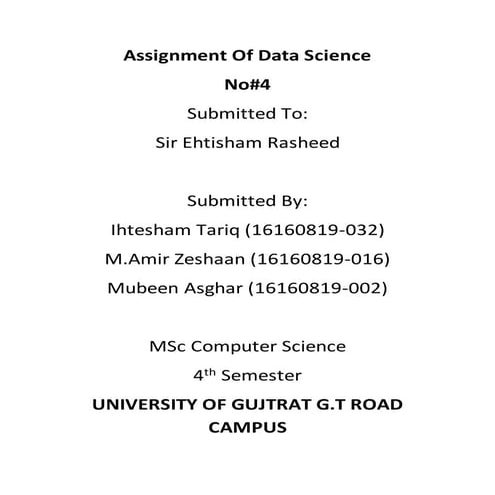 Assignment of data science ds4 mubeen | PDF