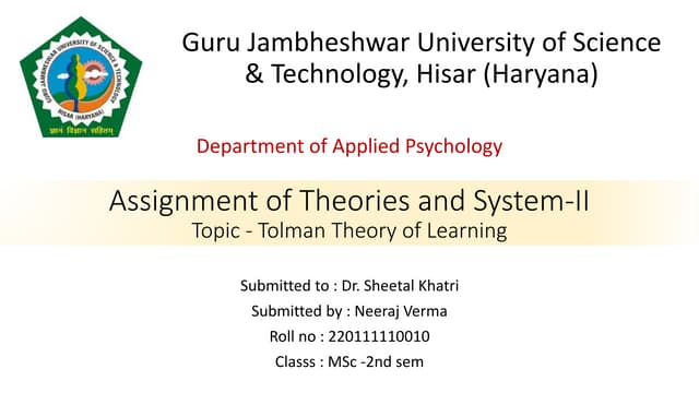 Assignment Of Theories And System Pptx